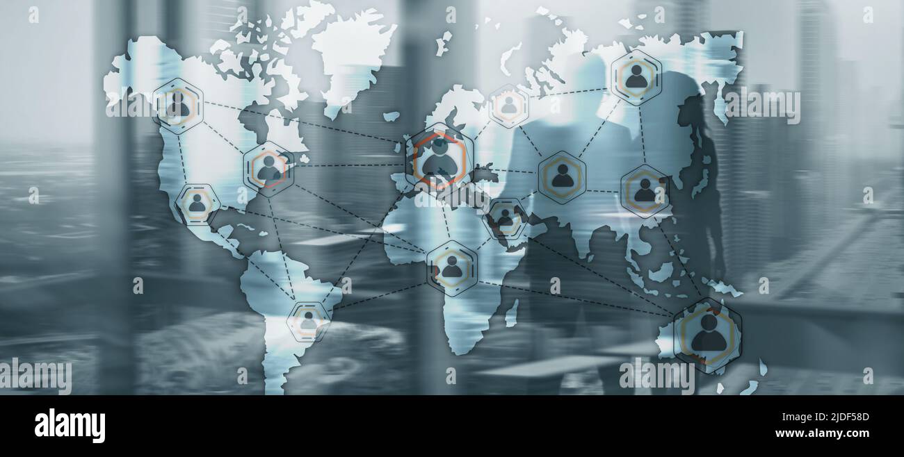 Global Outsourcing Resources Business Internet Technology Concept On ...