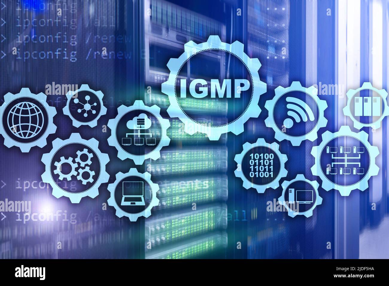 IGMP. Internet Group Management Protocol concept. Communications ...