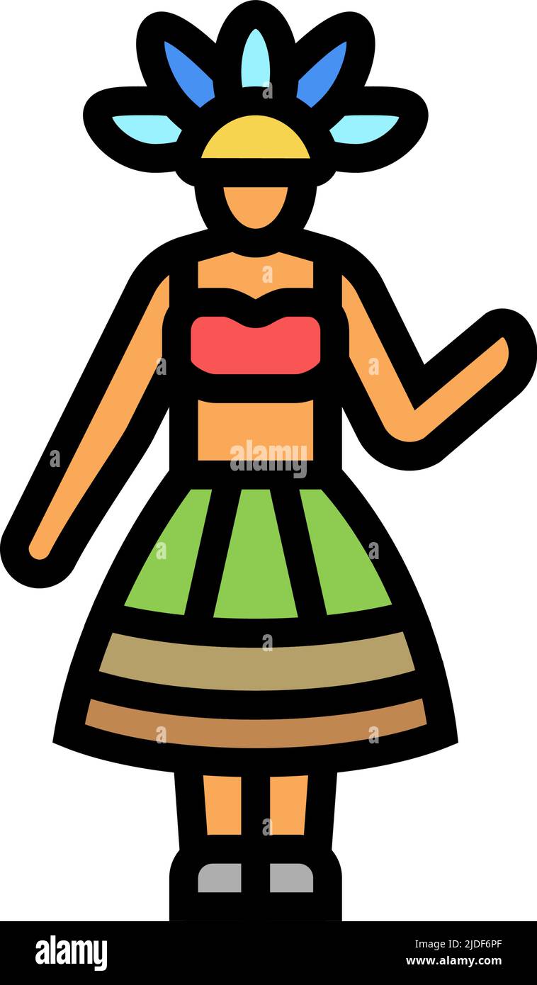 fiesta woman color icon vector illustration Stock Vector Image & Art ...