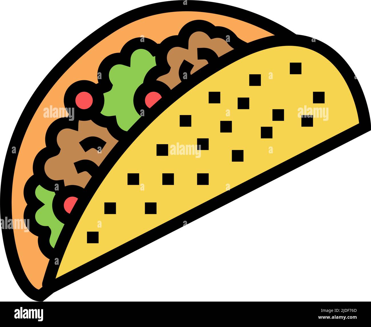 taco food color icon vector illustration Stock Vector Image & Art - Alamy