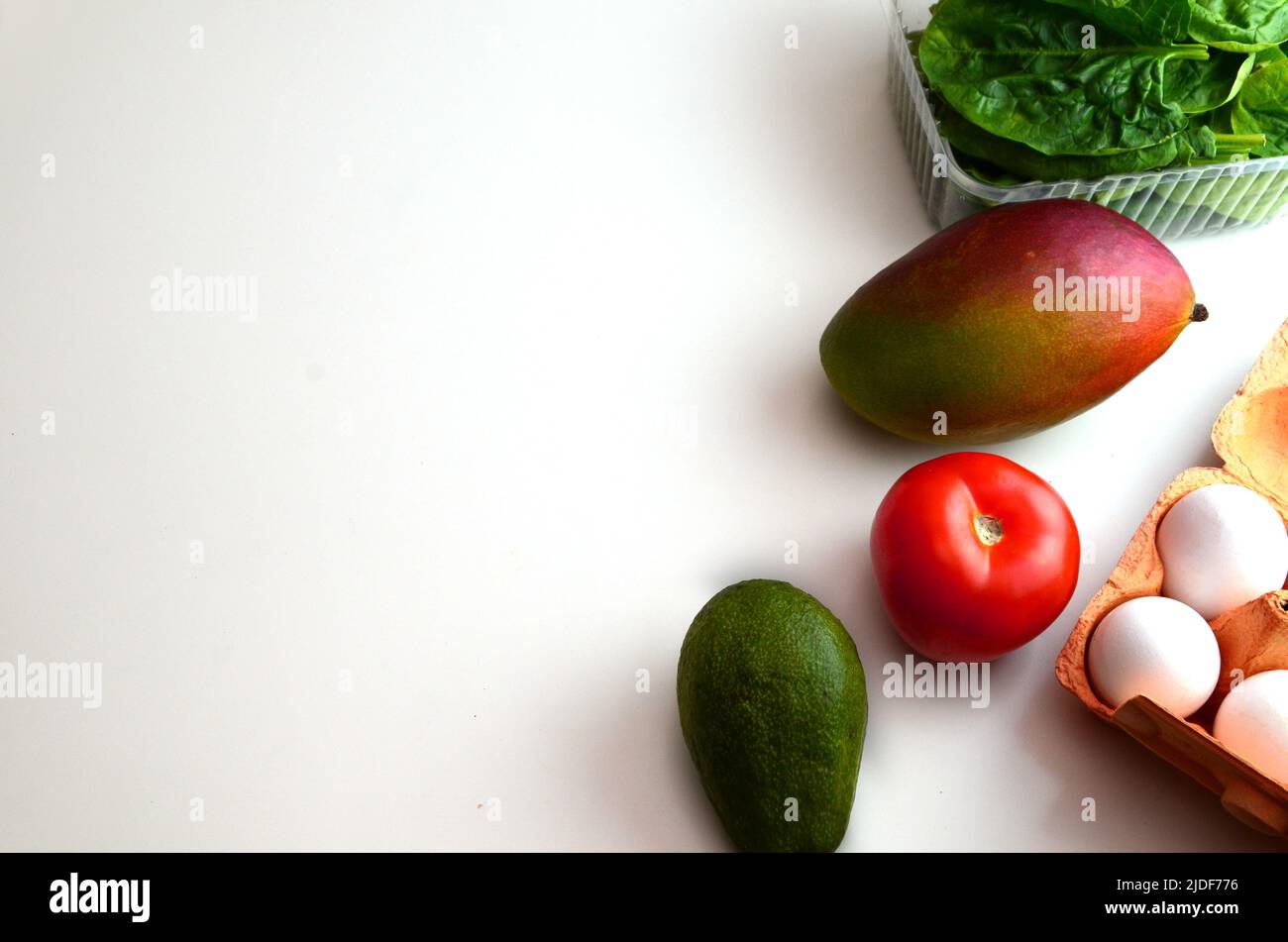 Healthy food background. Healthy vegan vegetarian food in paper bag ...