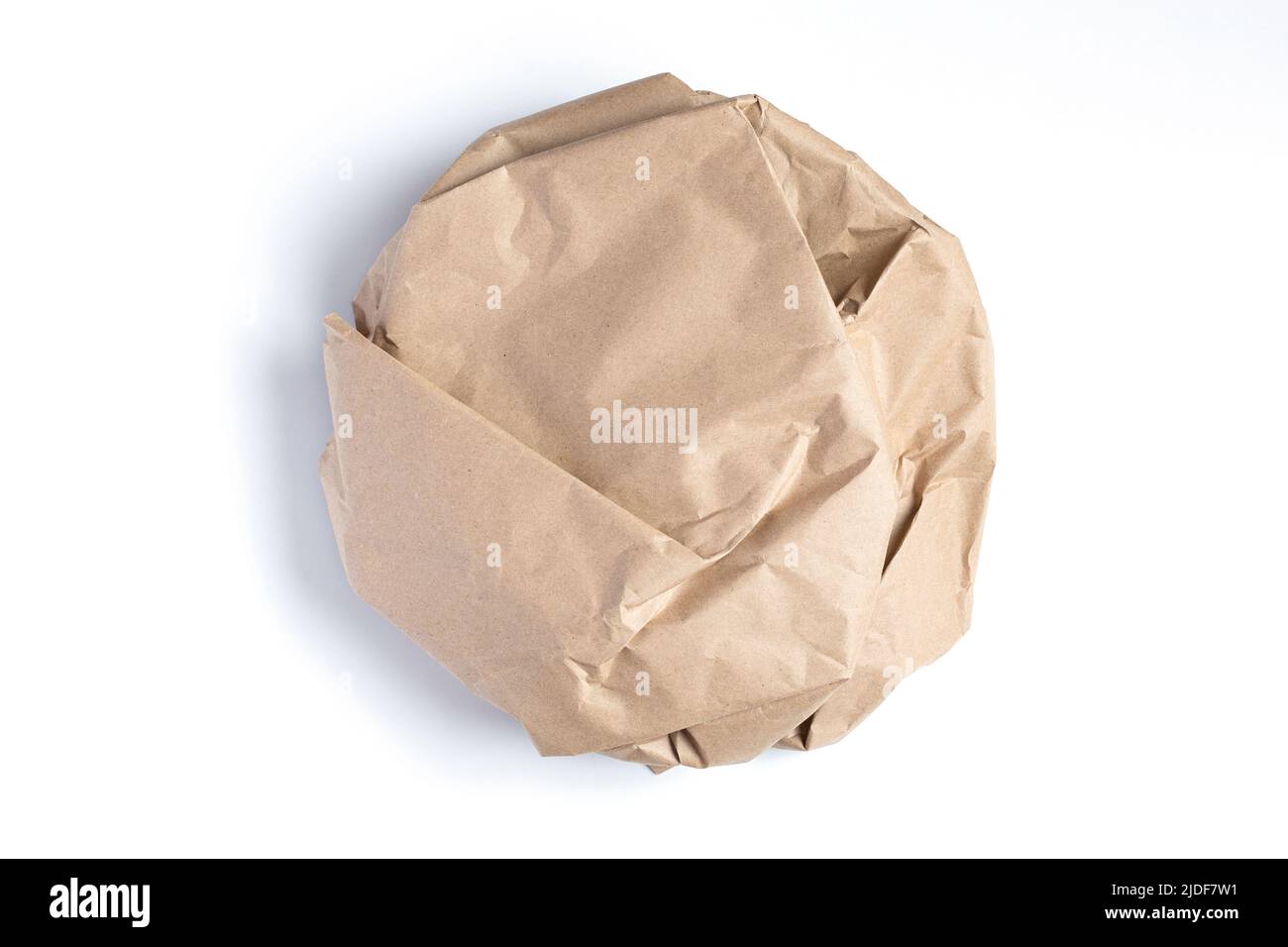Round craft wrapping paper isolated on white background Stock Photo - Alamy