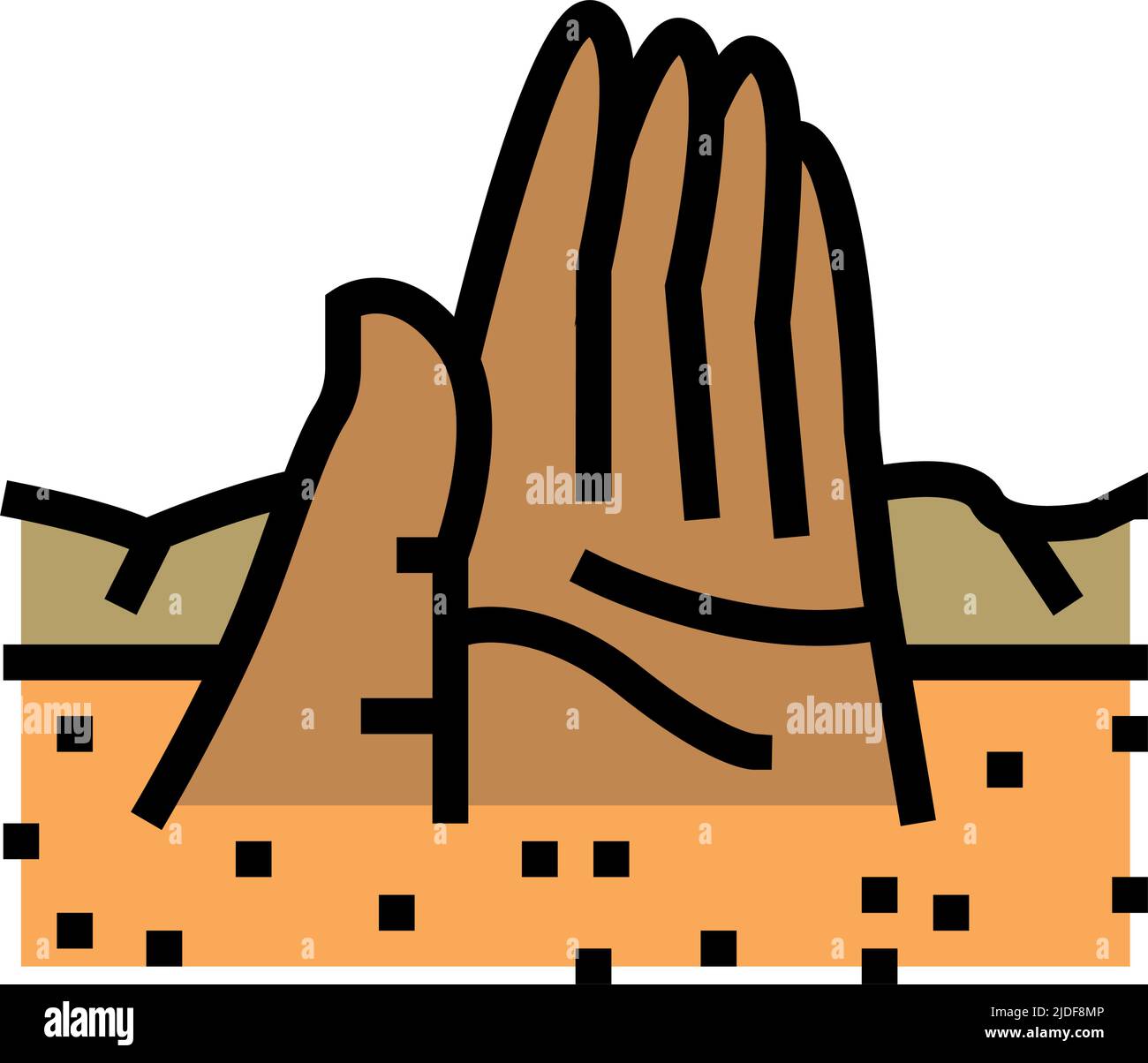 atacama desert color icon vector illustration Stock Vector Image & Art ...