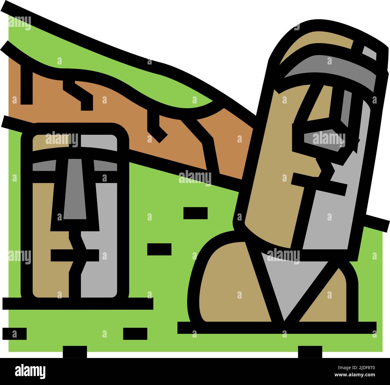 easter island color icon vector illustration Stock Vector Image & Art ...