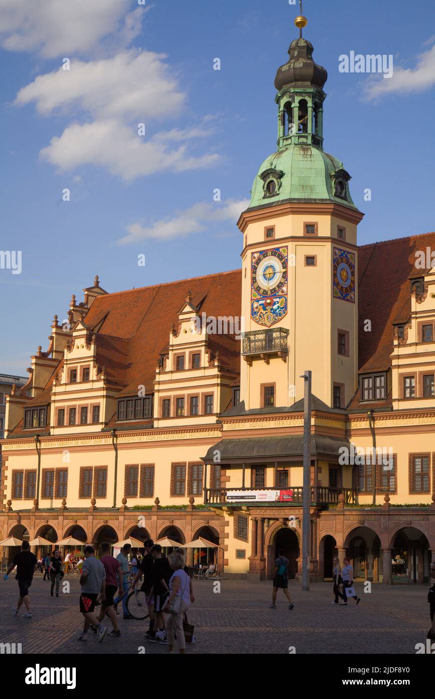 Germany, Saxony, Leipzig, Markt, Altes Rathaus, Old Town Hall Stock ...