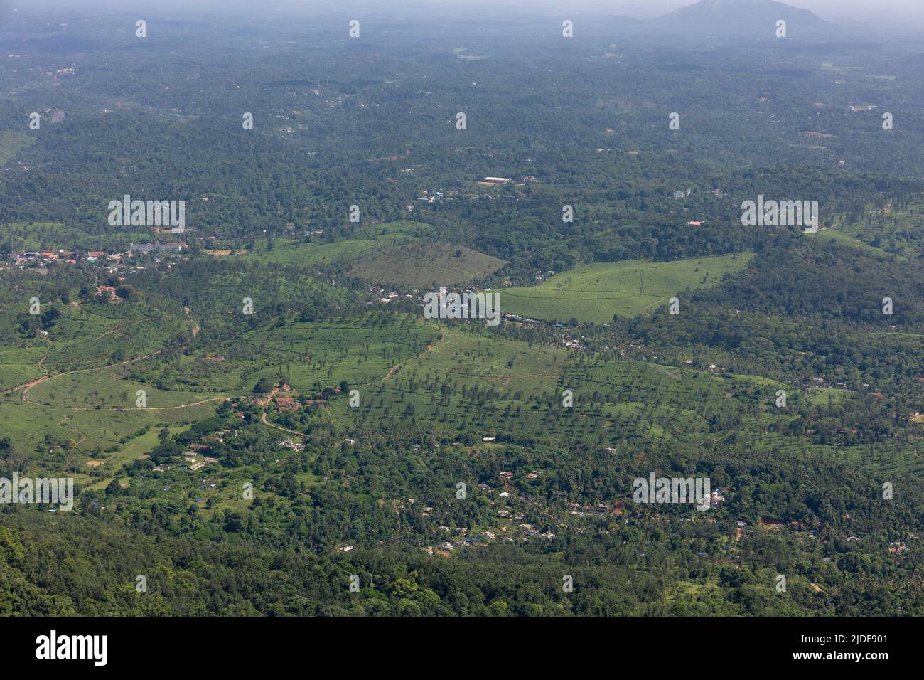 View of the surrounding landscape from the top of Chembra Peak in ...