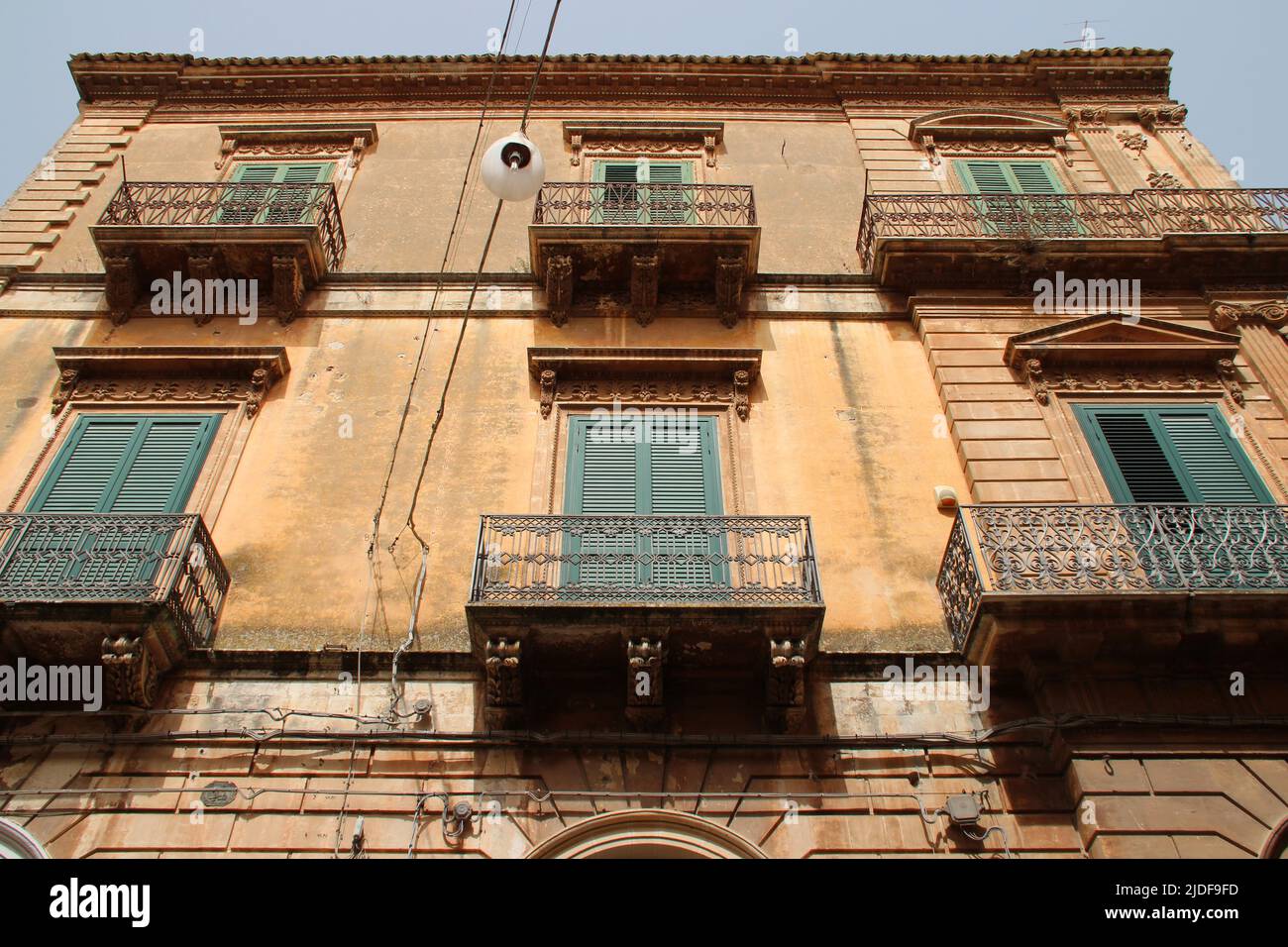 habitation building (palace ?) in ragusa in sicily (italy Stock Photo ...