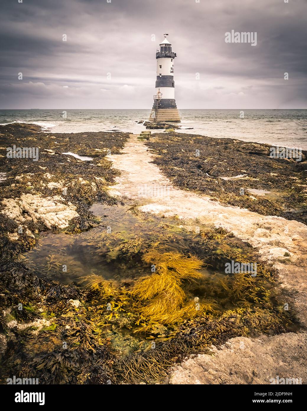 Black Point, Penmon, Ynys Seiriol, Anglesey, North Wales, UK. Trwyn Du ...