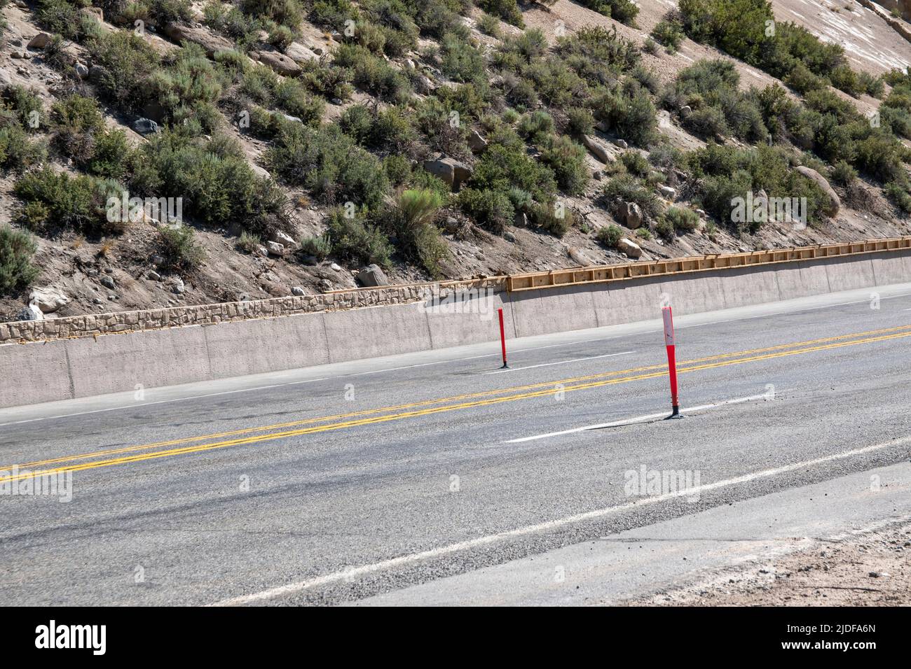 This road project on Sherwin Grade in Mono County, CA, USA will widen ...
