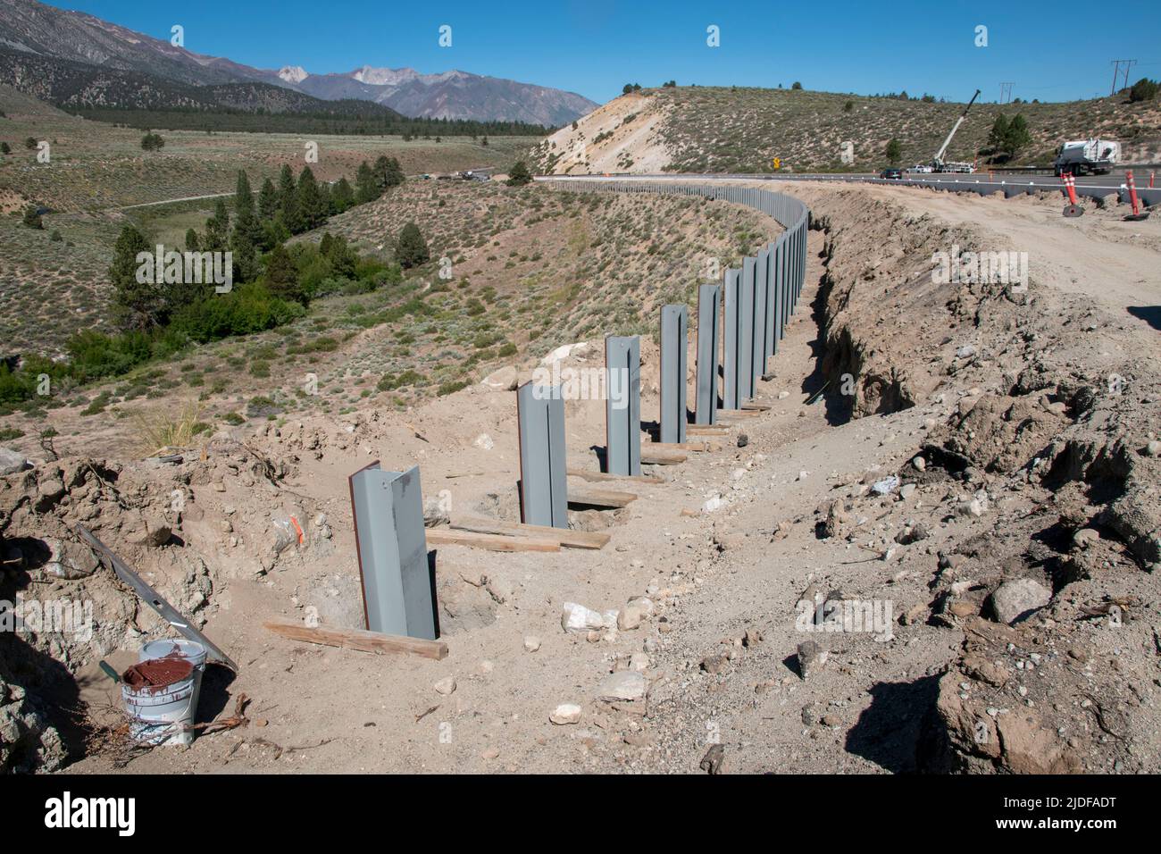 This road project on Sherwin Grade in Mono County, CA, USA will widen ...