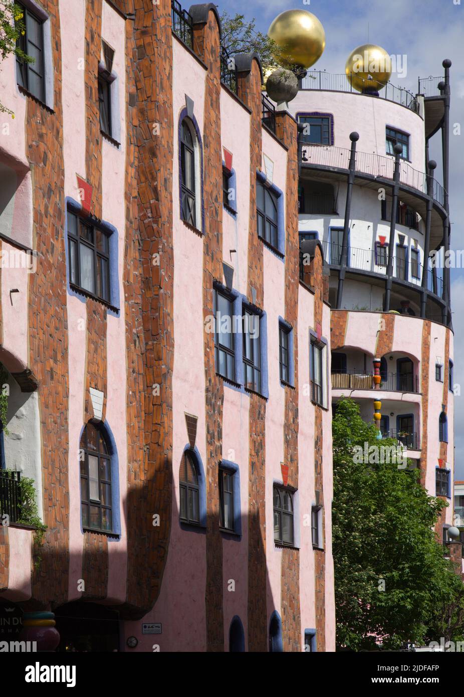 Germany, Saxony - Anhalt, Magdeburg, Green Citadel, Hundertwasser ...