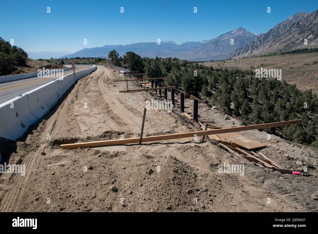 This road project on Sherwin Grade in Mono County, CA, USA will widen ...