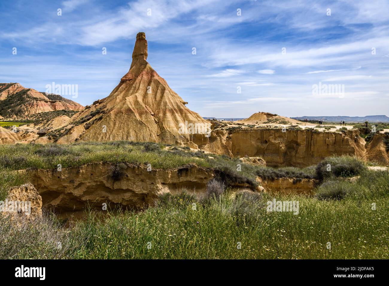 View of the castildetierra, the most famous geological formation in the ...