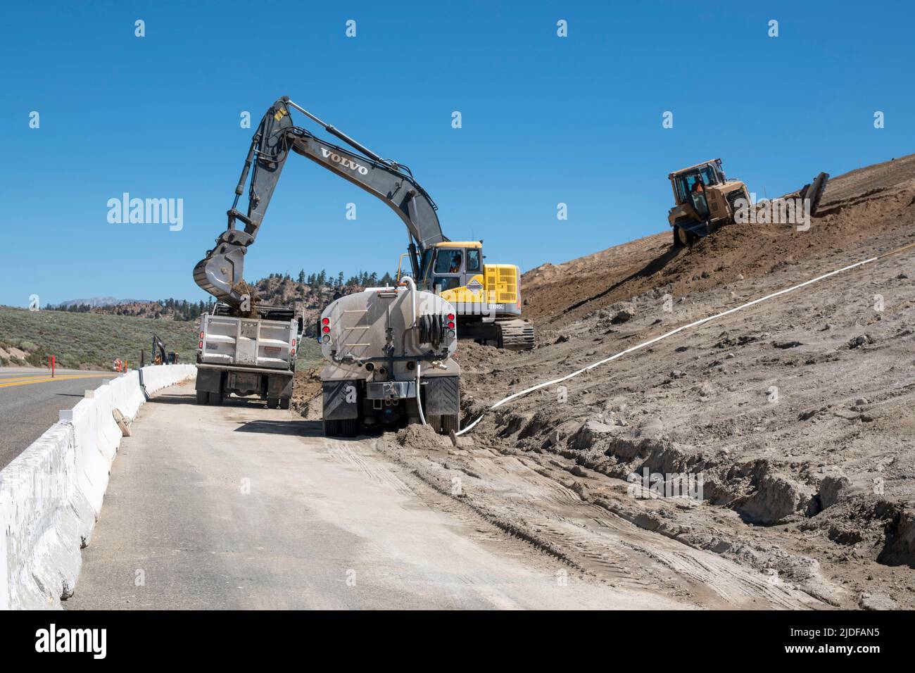 This road project on Sherwin Grade in Mono County, CA, USA will widen ...