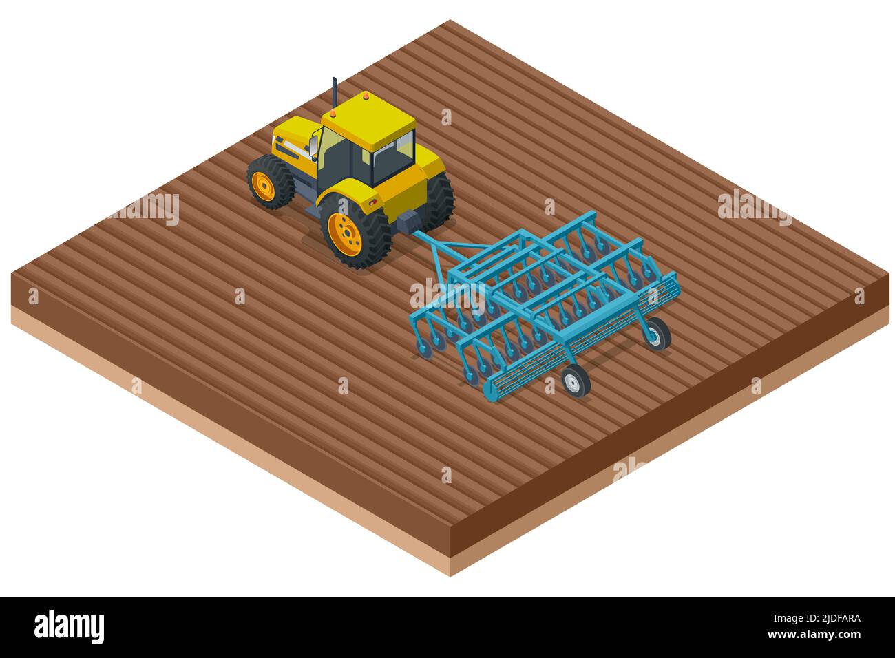 Isometric Agricultural Cultivator. A cultivator is a piece of ...