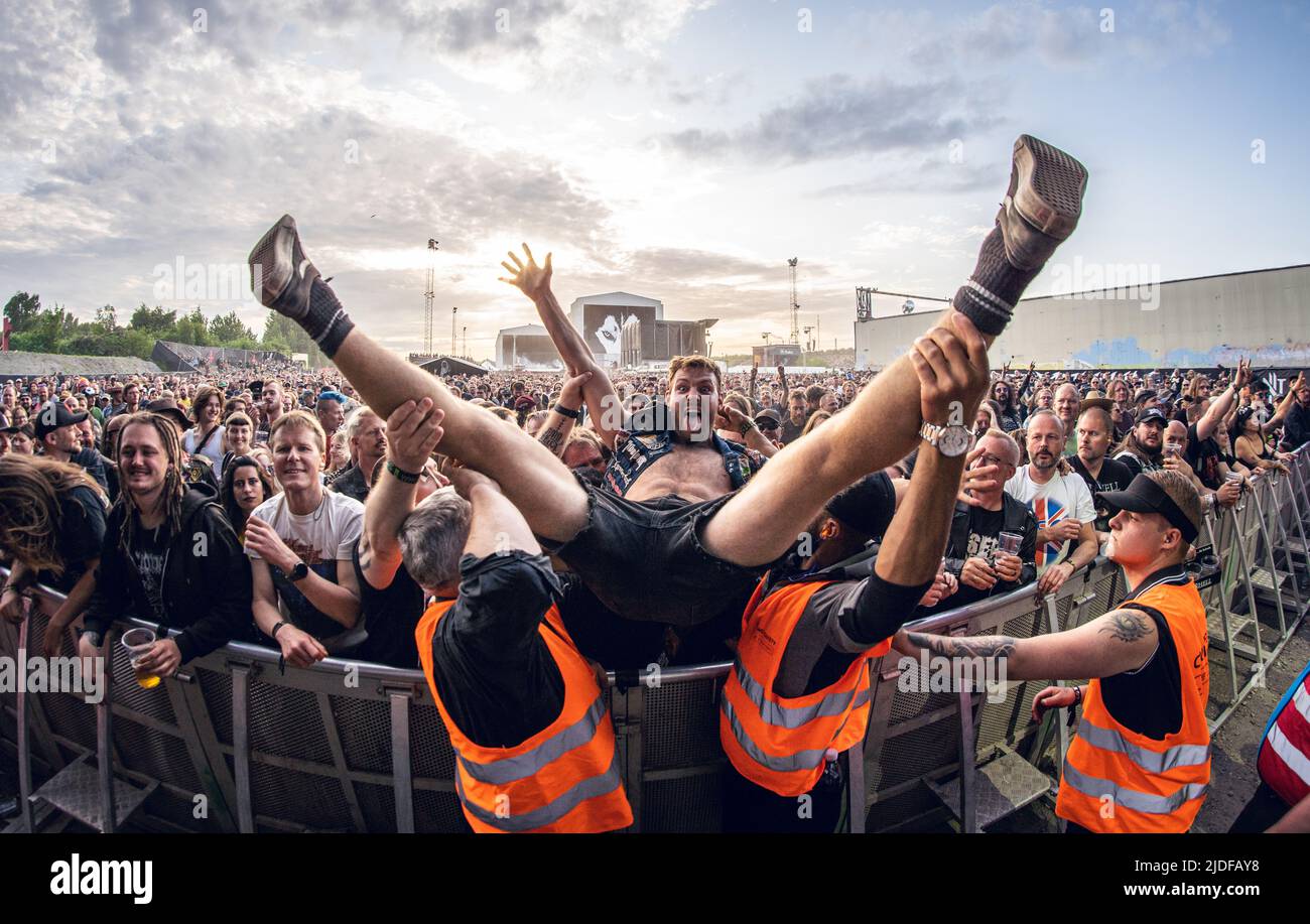 Copenhagen, Denmark. 18th, June 2022. Festival goers attend one of many ...