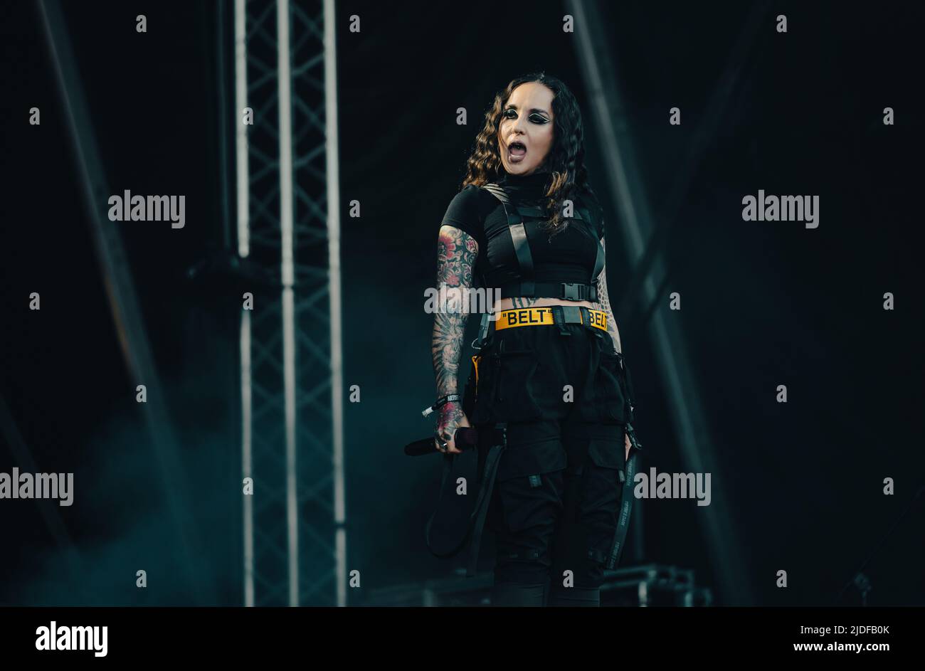 Copenhagen, Denmark. 18th, June 2022. The Ukrainian heavy metal band Jinjer performs a live ...