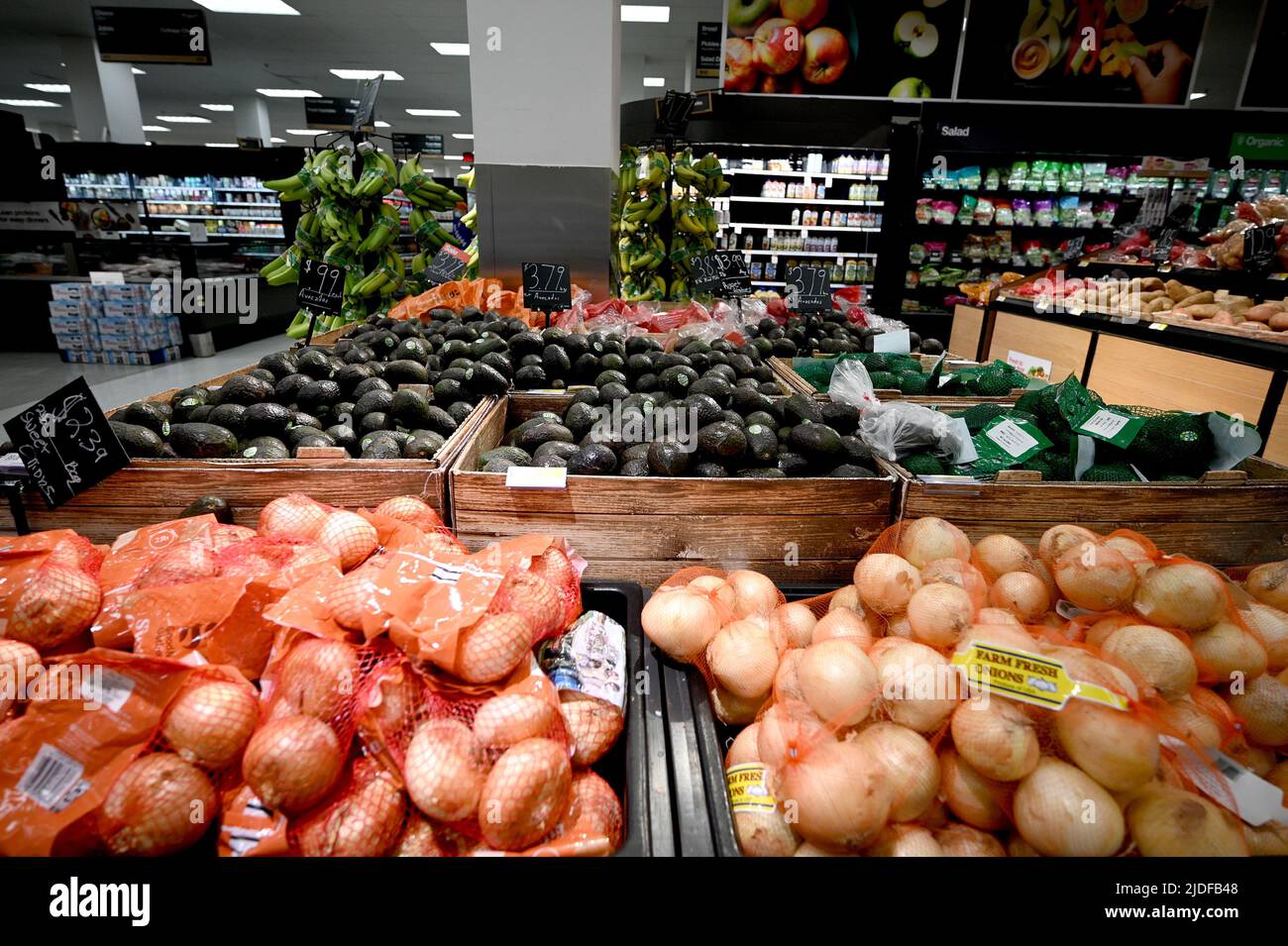 Fruit and vegetables on display at a Target retail store in the New ...