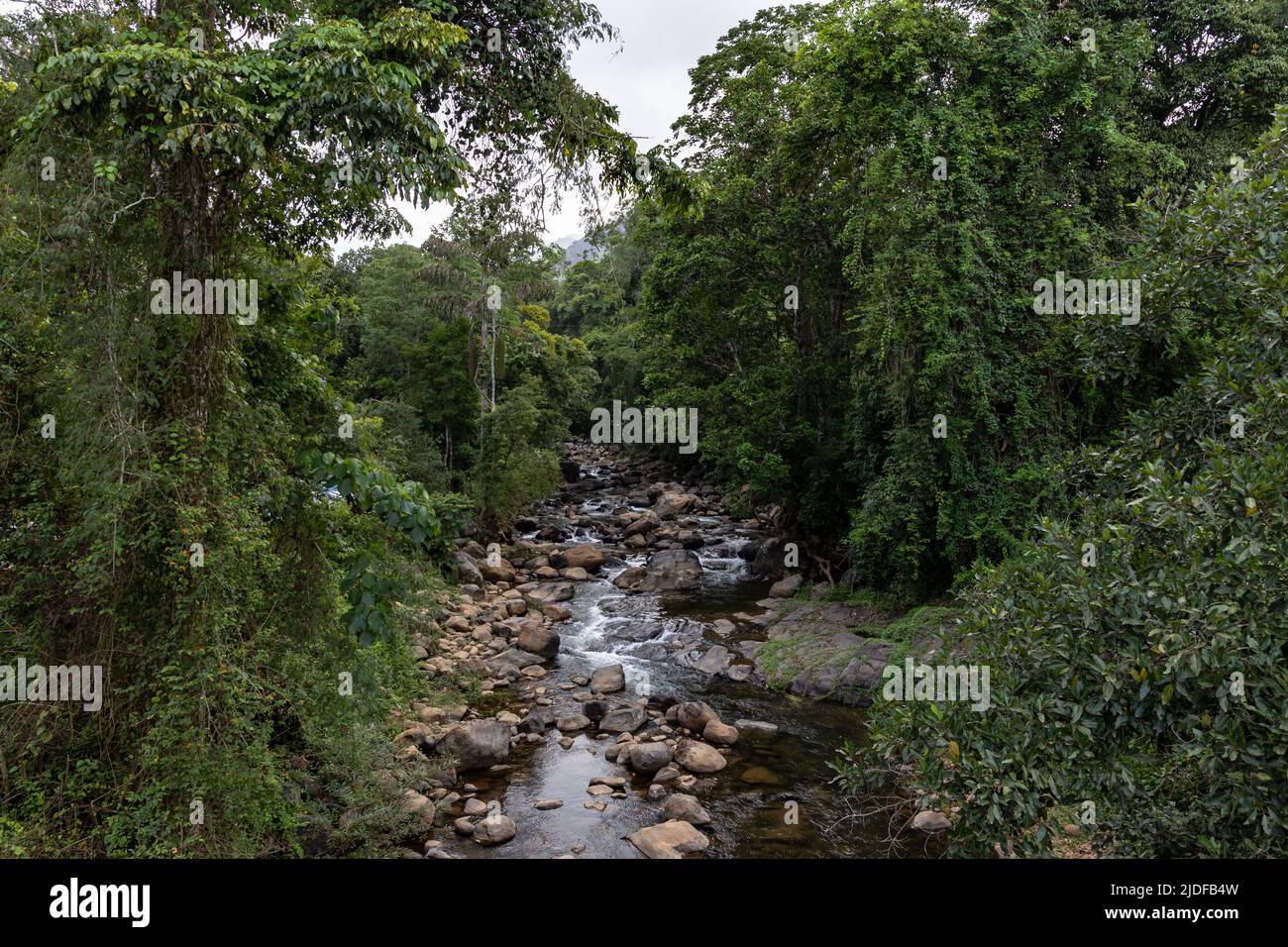 View of Chulika River during summer season in Vaithiry, Wayanad, Kerala ...
