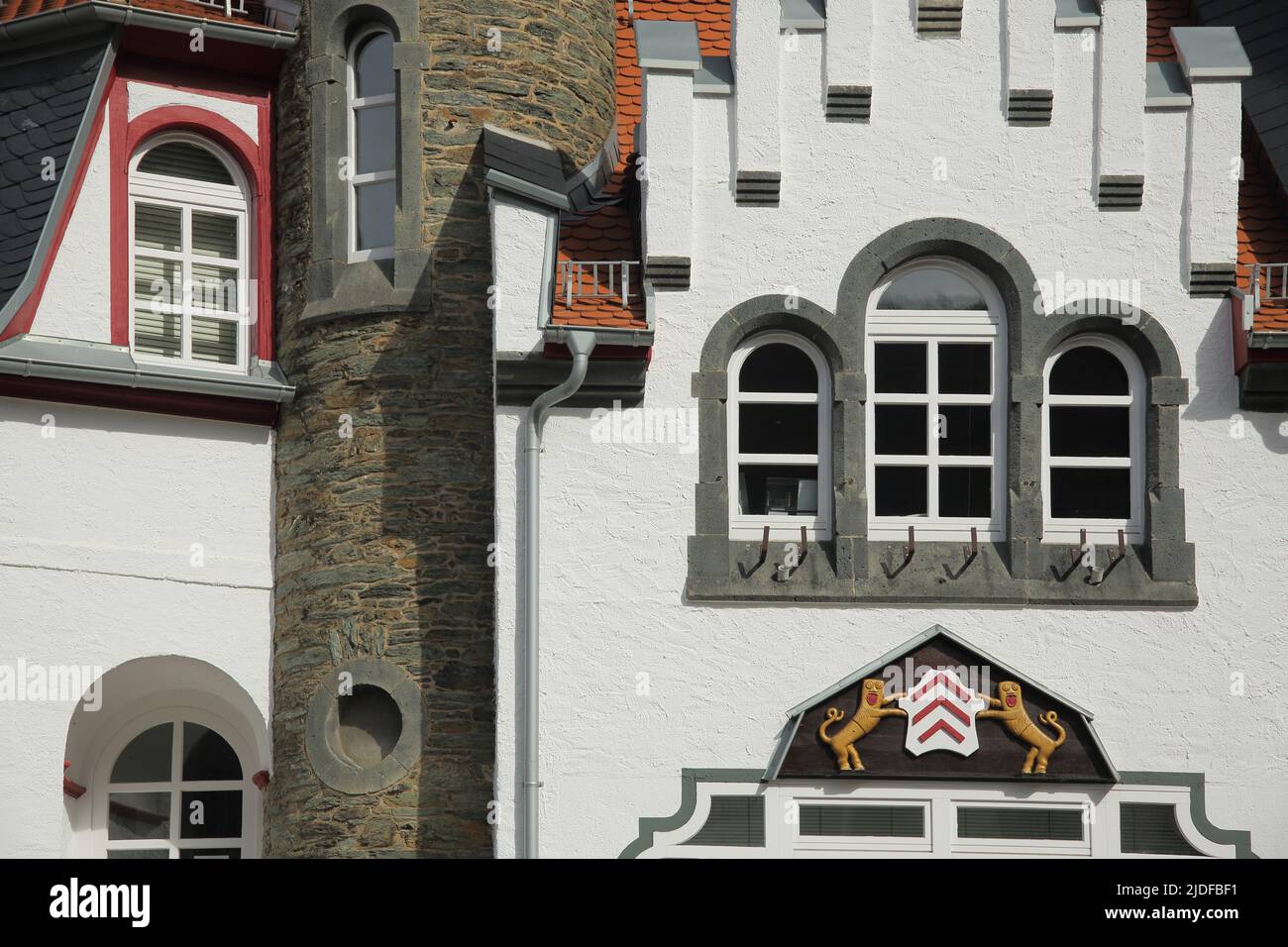 Facade from the Eppsteiner Zeitung in Eppstein, Hesse, Germany Stock ...