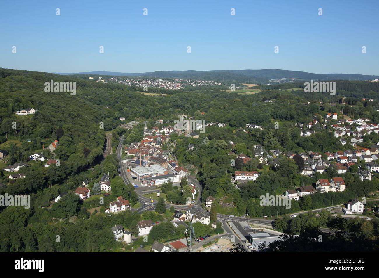 View from the Imperial Temple on Eppstein, Taunus, Hesse, Germany Stock ...