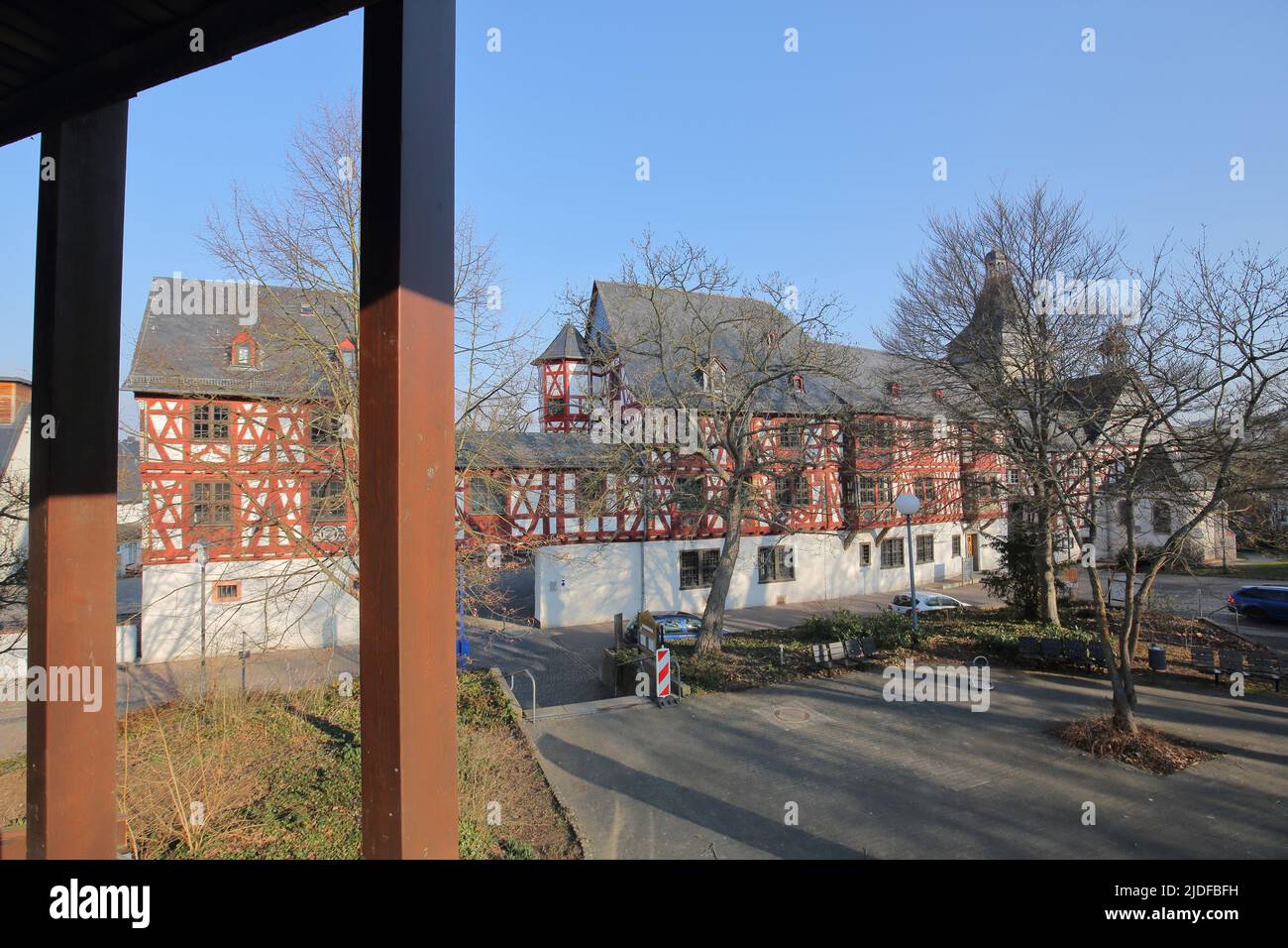 Historic Amthof and landmark of Bad Camberg, Taunus, Hesse, Germany ...