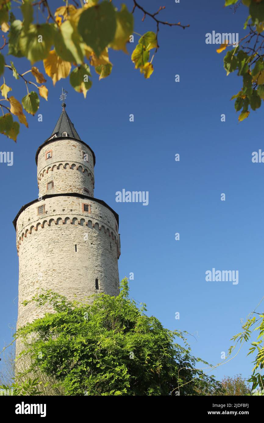 Witch Tower and landmark of Idstein, Taunus, Hesse, Germany Stock Photo ...