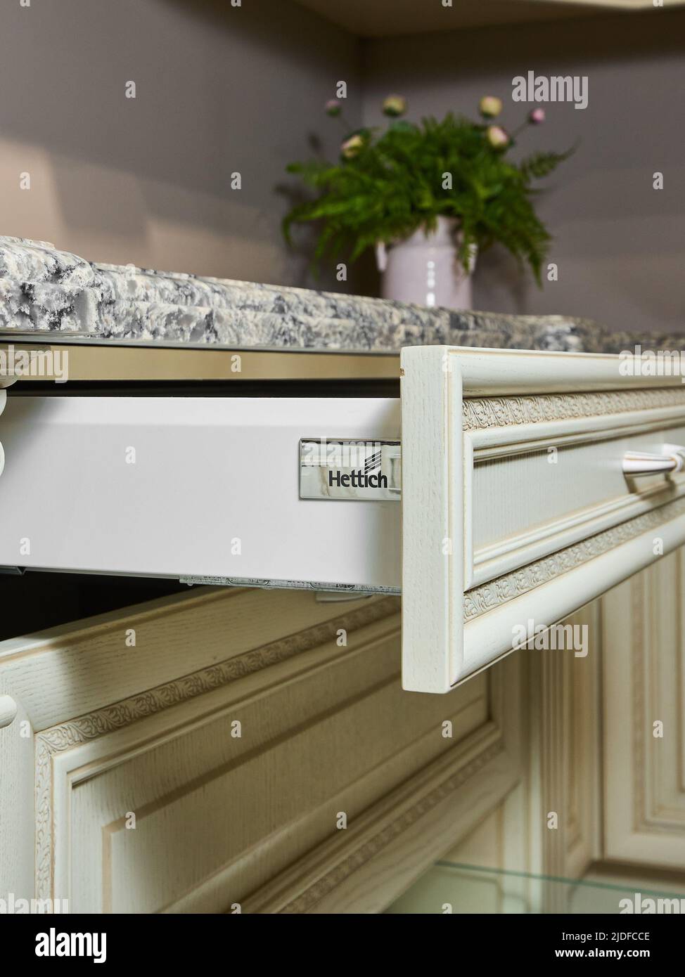 Promotional photograph of a kitchen using flash Stock Photo - Alamy