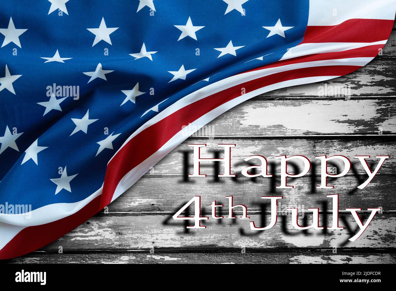 Happy 4th July flag on wall Stock Photo - Alamy