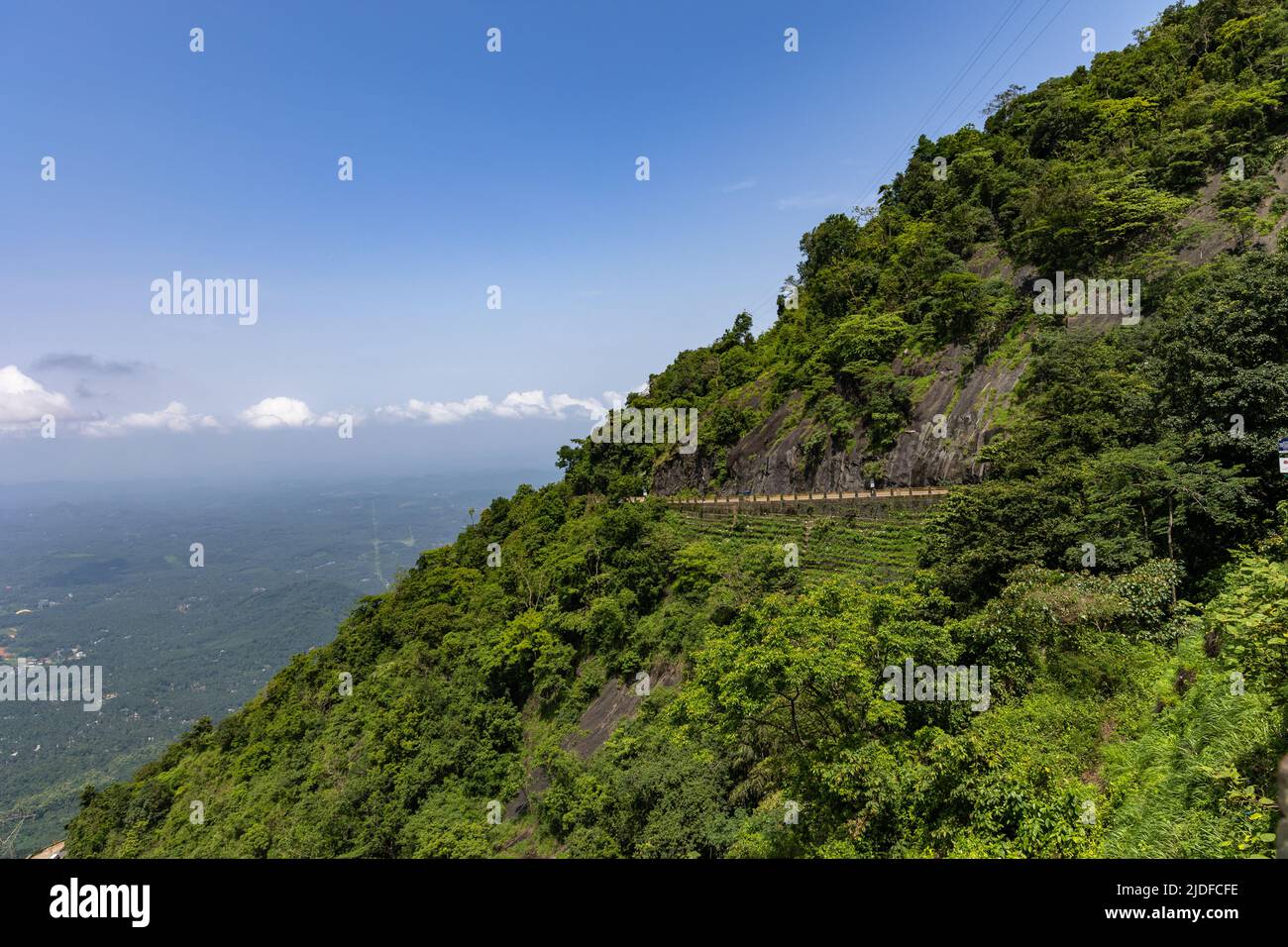 View of the serpentine ghat road from Lakkidi view point on Kozhikode ...