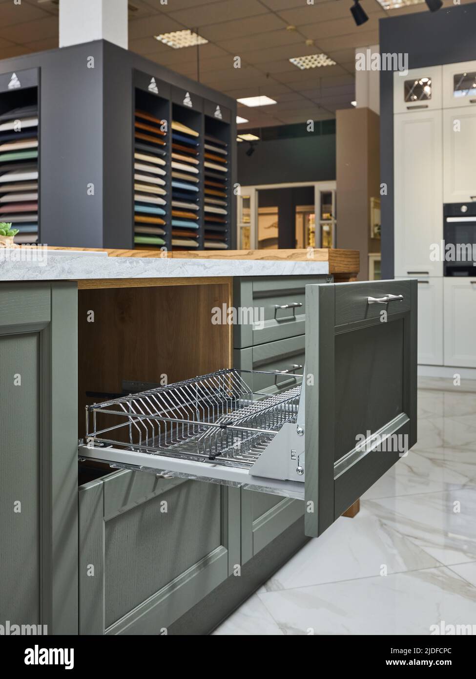 Promotional photograph of a kitchen using flash Stock Photo - Alamy