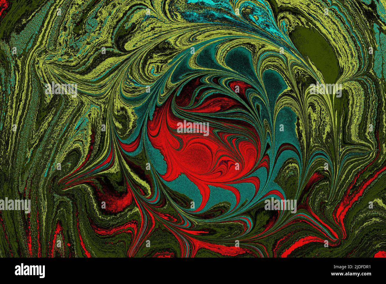 .Traditional art of Ebru marbling. Abstract marbling floral pattern for ...