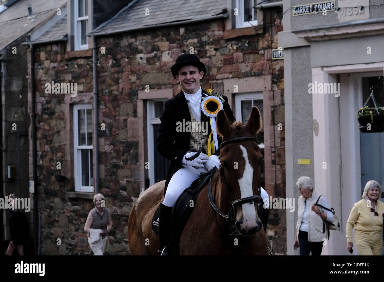 Melrose, UK. , . Melrose Festival 2022. Following behind Melrose Pipe ...