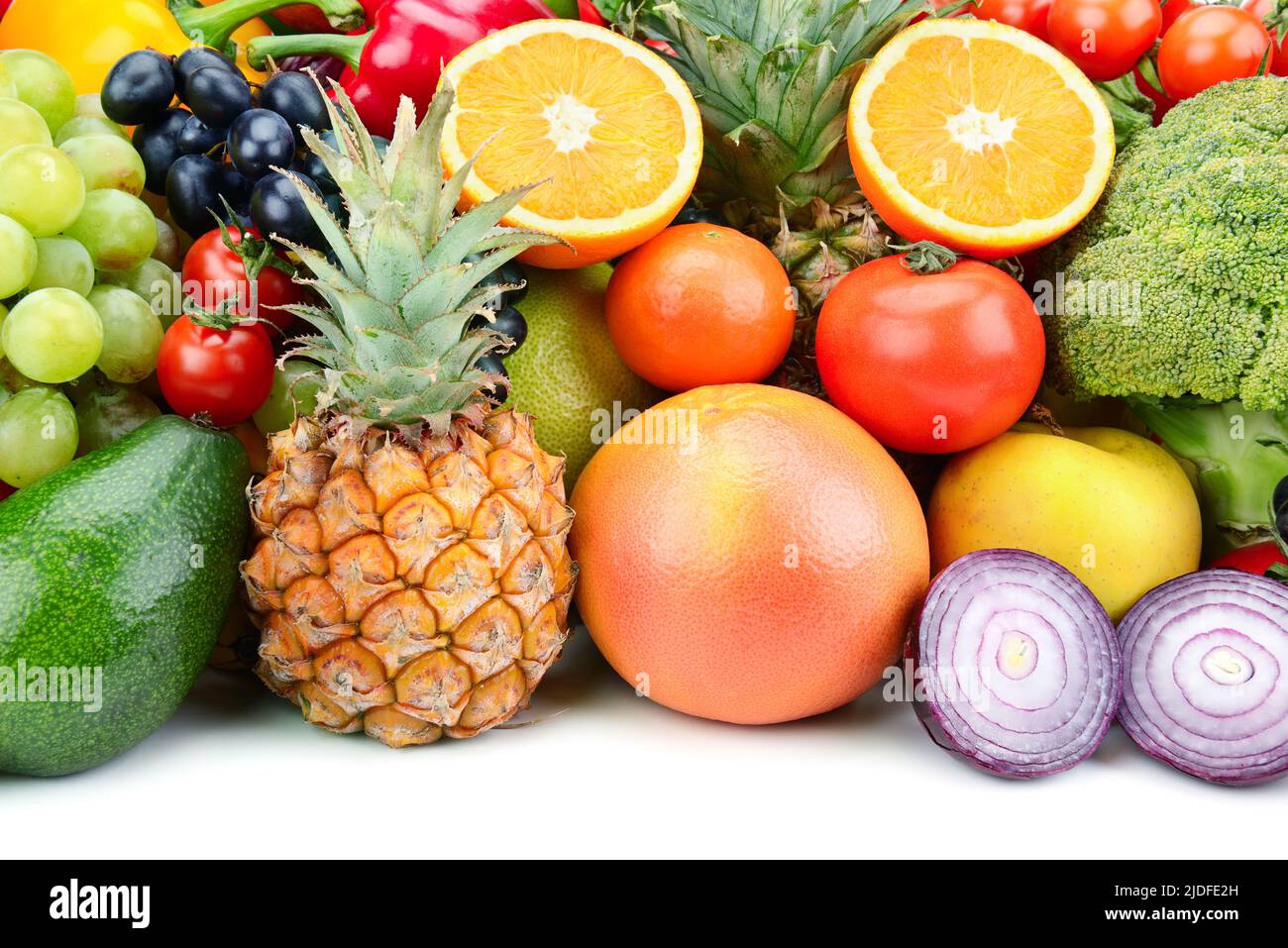 set fruit and vegetable background Stock Photo - Alamy