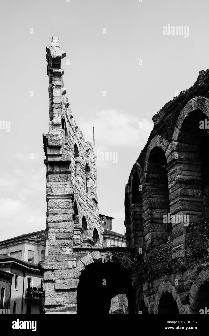 Verona piazza Black and White Stock Photos & Images - Alamy