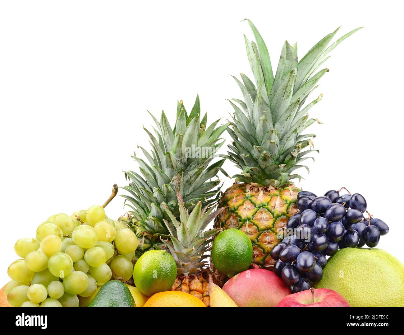 collection fruits isolated on white background Stock Photo - Alamy
