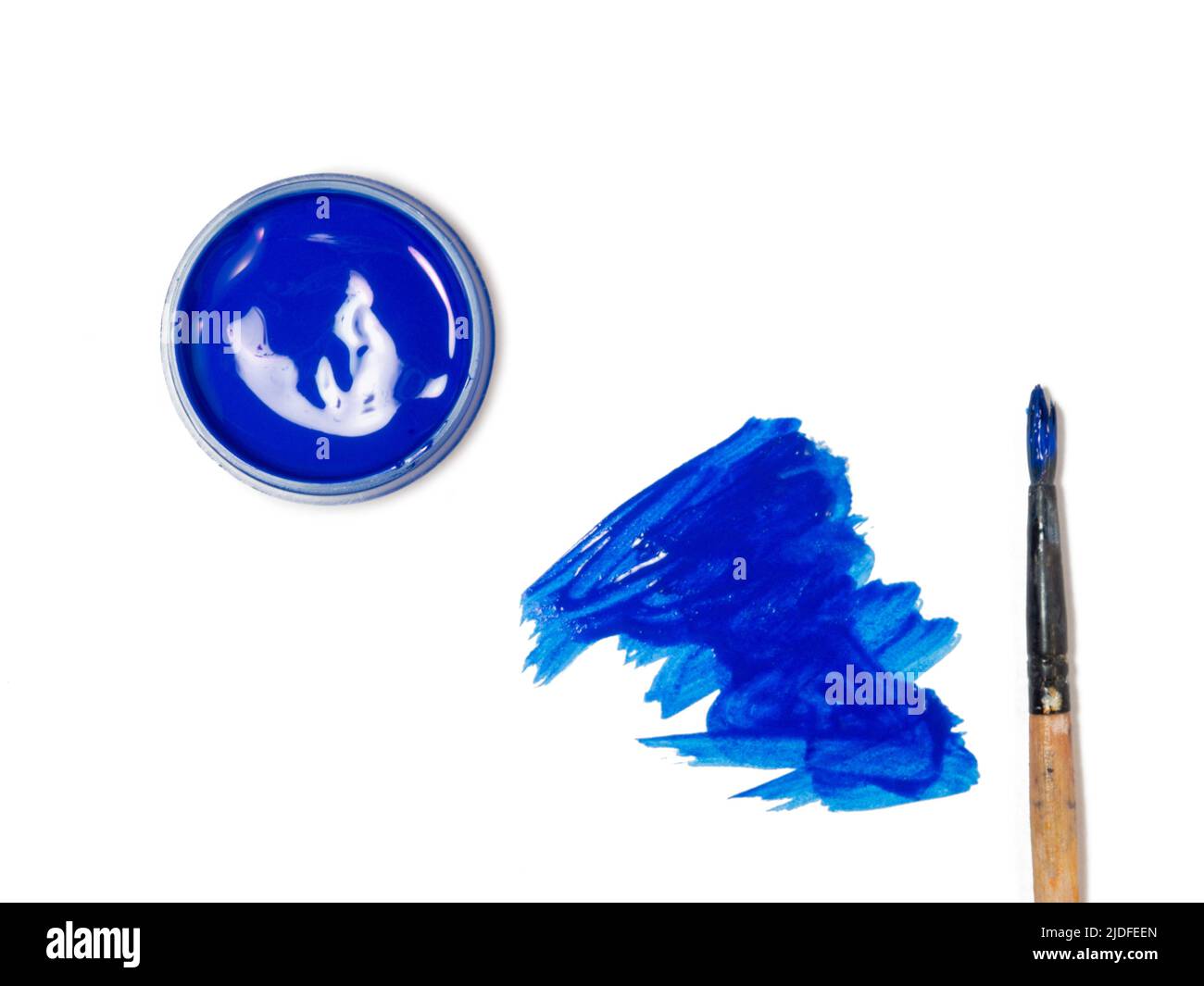 Mixing blue paint in can hi-res stock photography and images - Alamy