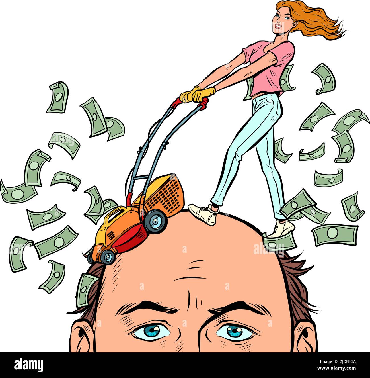 Husband and wife, problems because of money. Expensive divorce ...