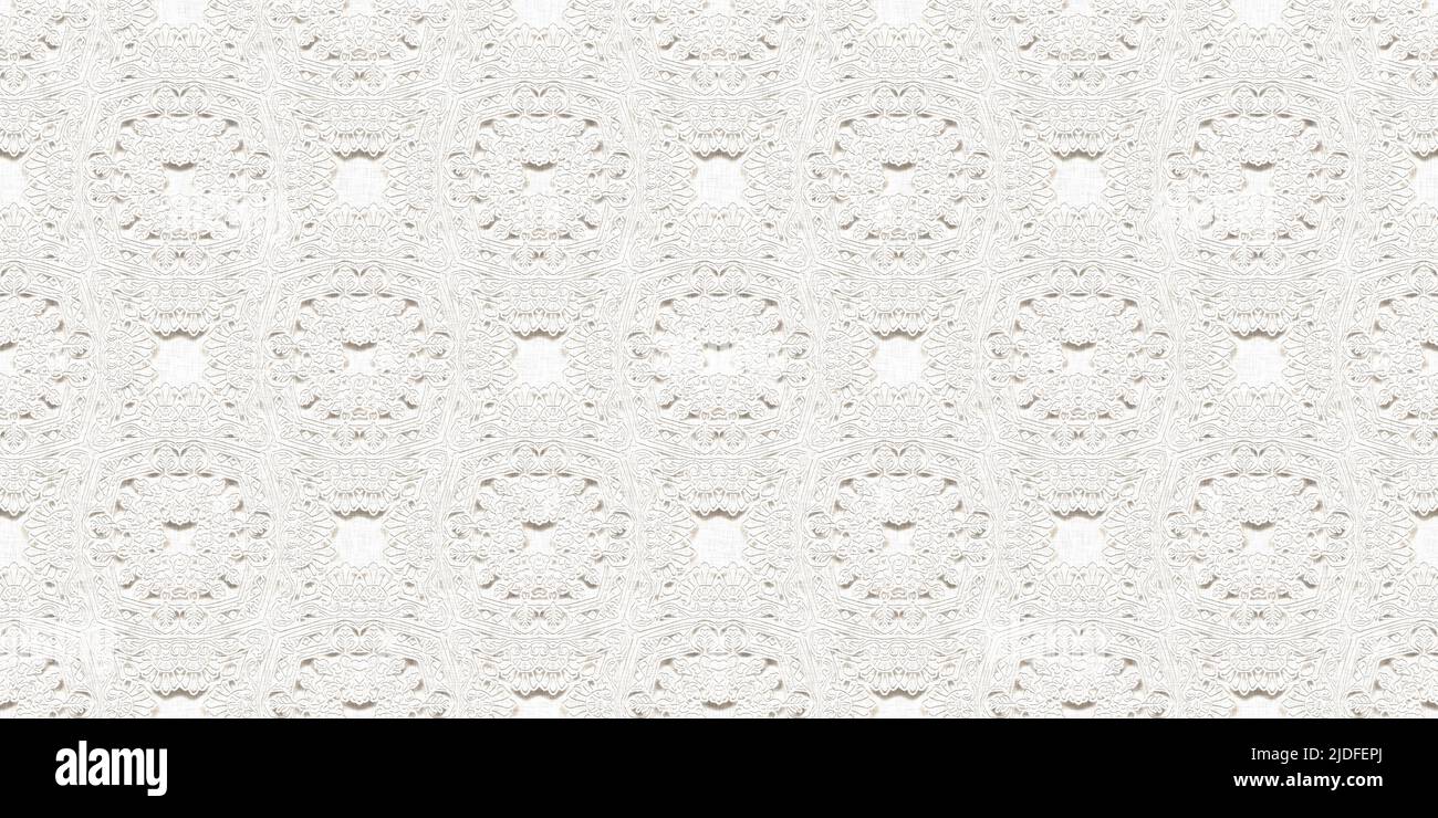 White on White linen lace effect border background. Minimal stylish ...