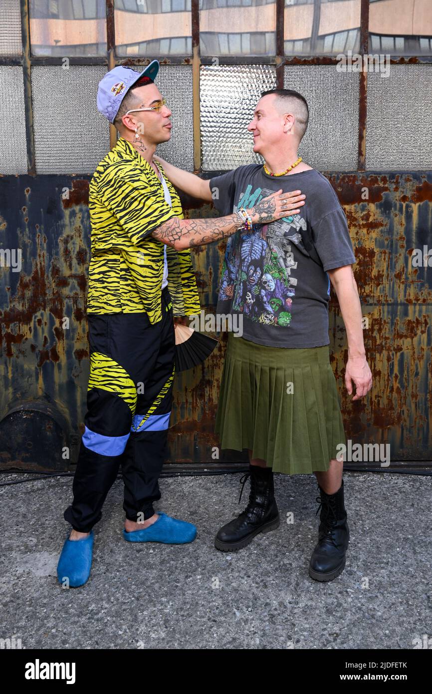 Milan, Italy, 19/06/2022, Spera Ebbasta , Jeremy Scott Milan Fashion ...