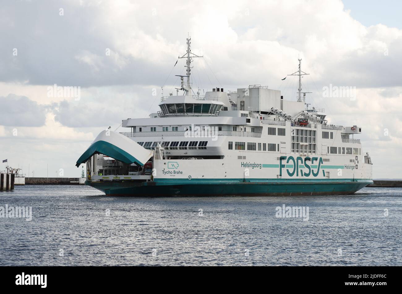 Helsingborg, Sweden - June 13, 2022: The electric powered car ferry ...