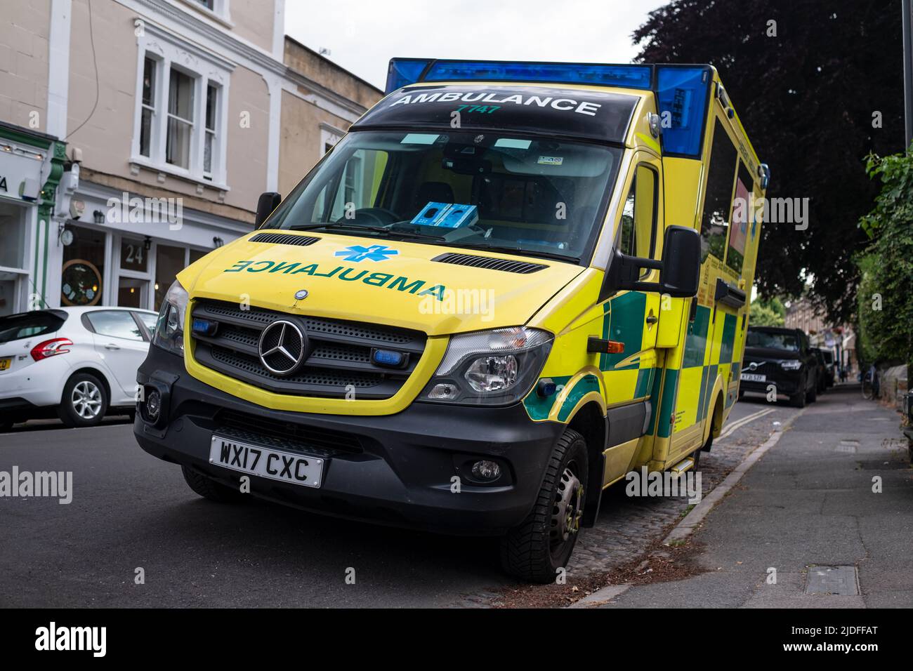Ambulance parked on the street in the UK Stock Photo - Alamy