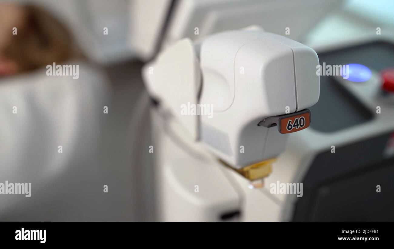 Skin rejuvenation device. Laser Elos medical device. Cosmetology spa ...