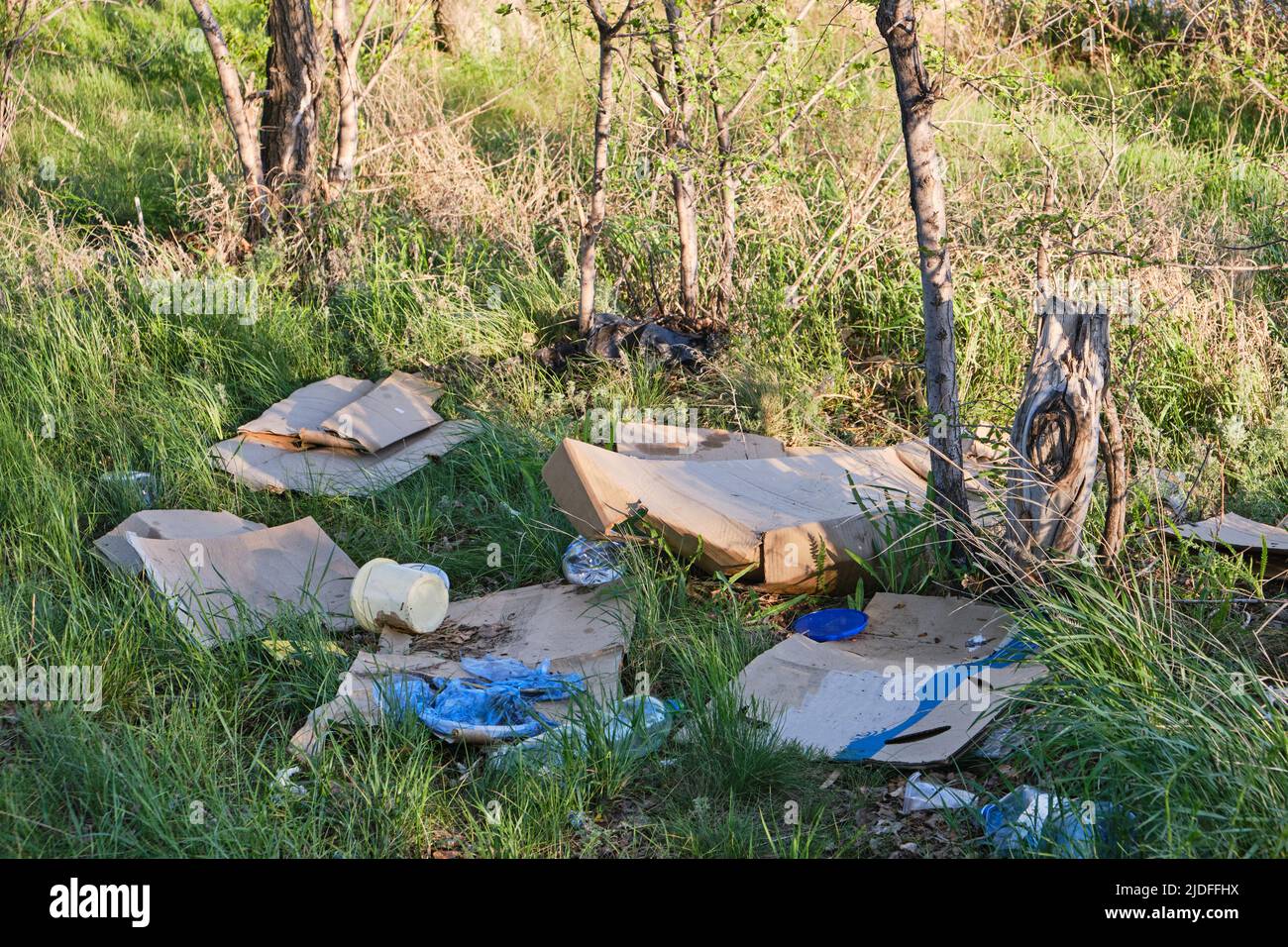 Pile discarded garbage, pollution ecology and environment Stock Photo ...