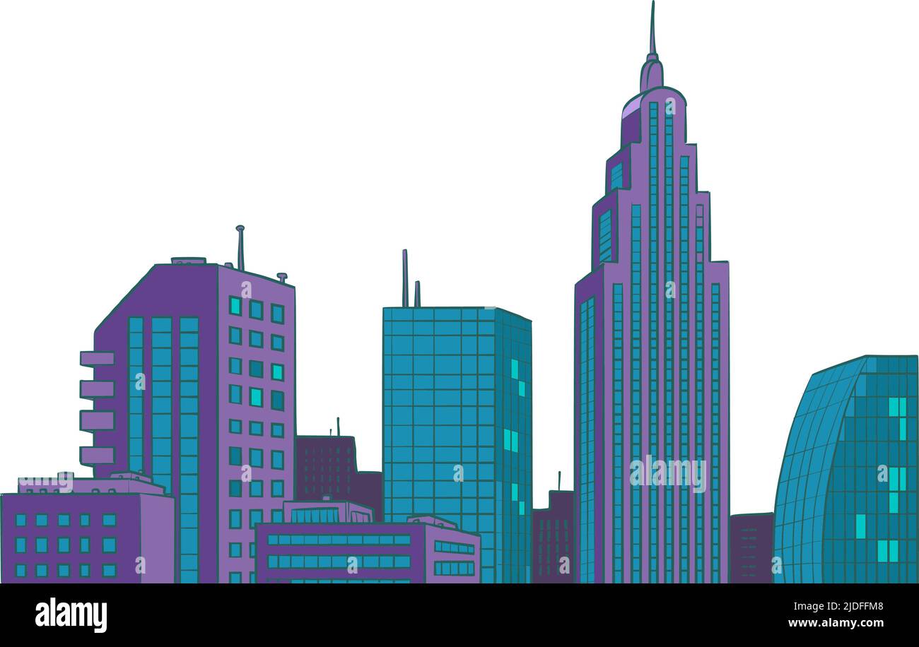 Modern city skyscrapers panorama of tall buildings, urban background ...