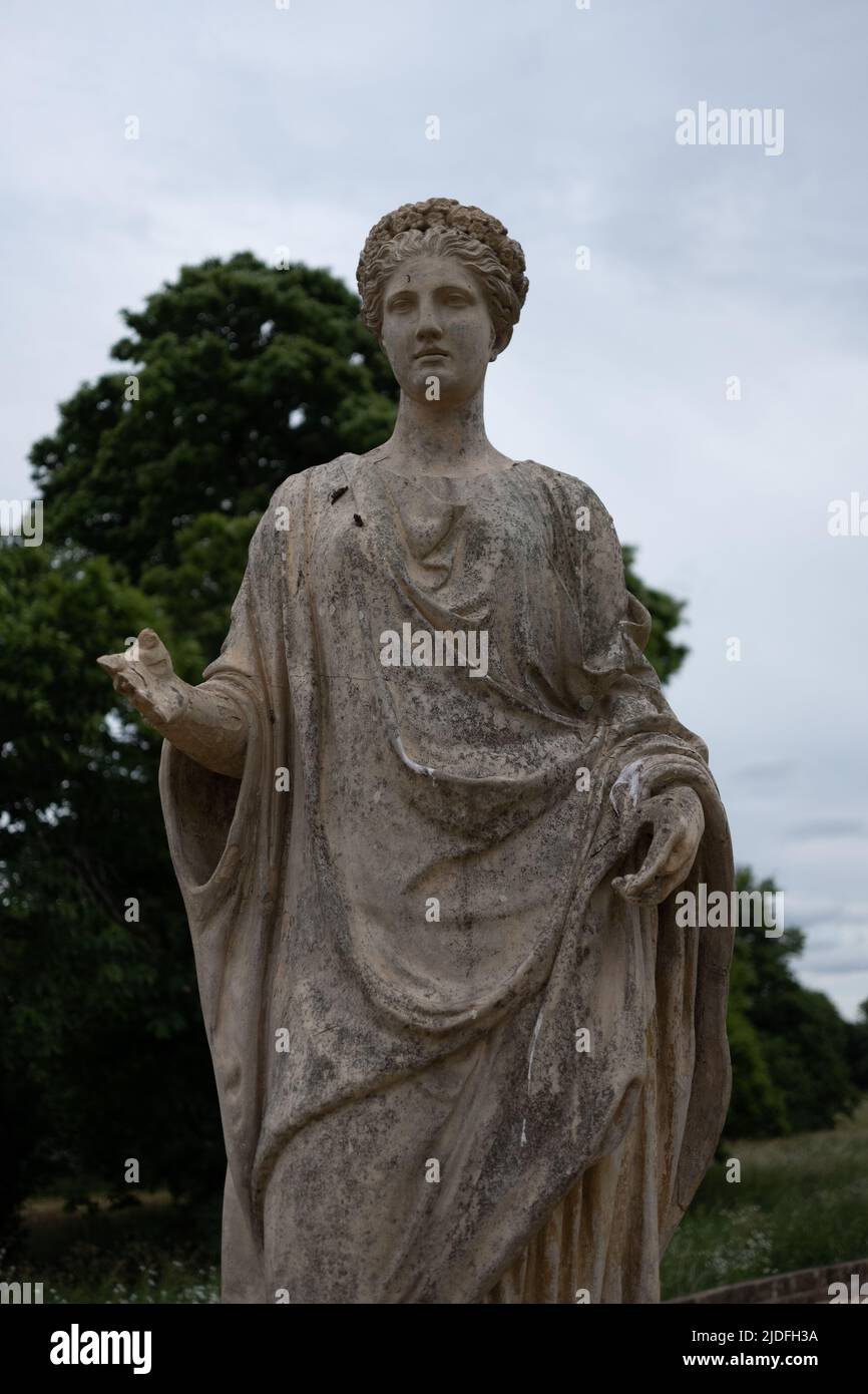 Stone Lady Statue at Basildon Park Stock Photo - Alamy