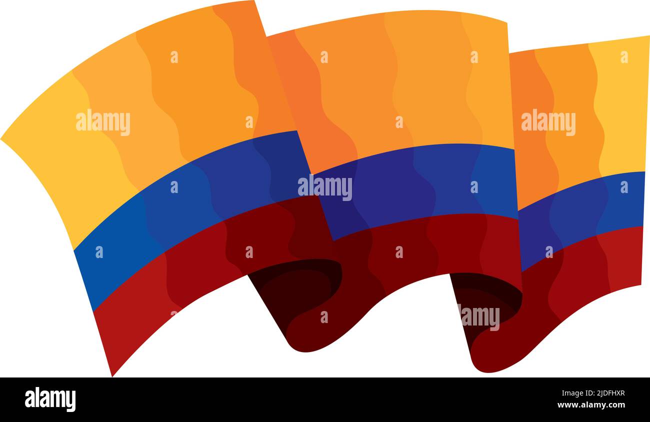 Flag colombia waving wind Stock Vector Images - Alamy