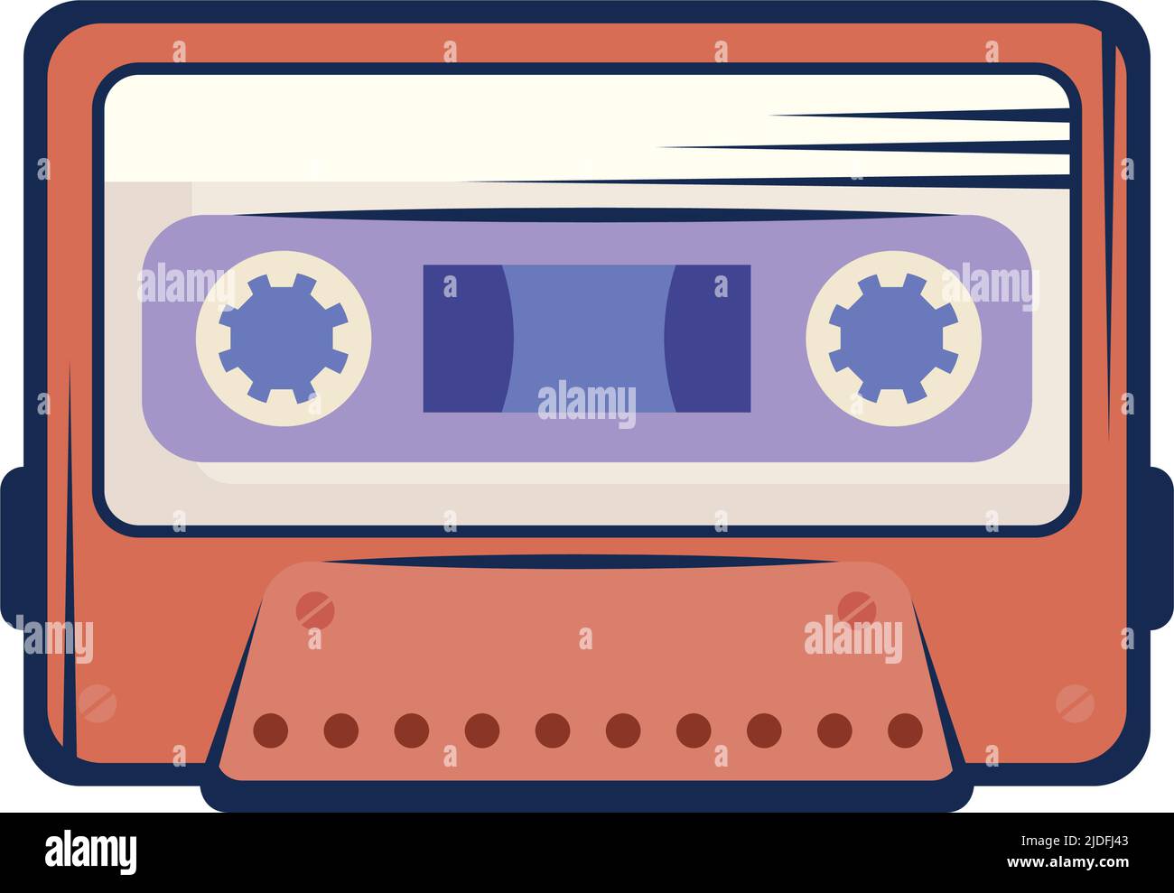 red cassette retro style Stock Vector Image & Art - Alamy