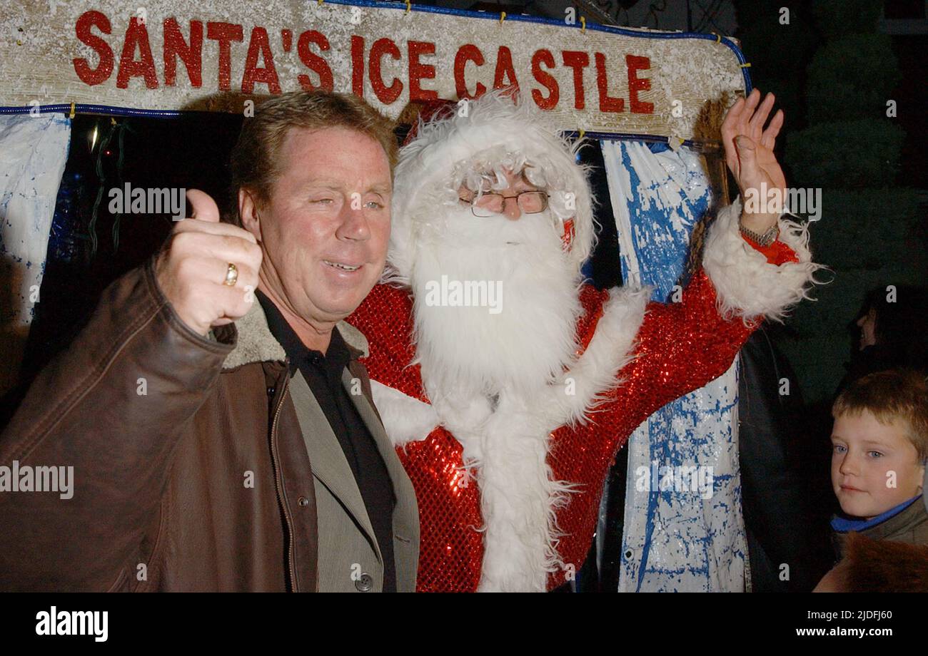 HARRY REDKNAPP WITH FATHER CHRISTMAS AFTER TURNING ON THE LIGHTS AT ...