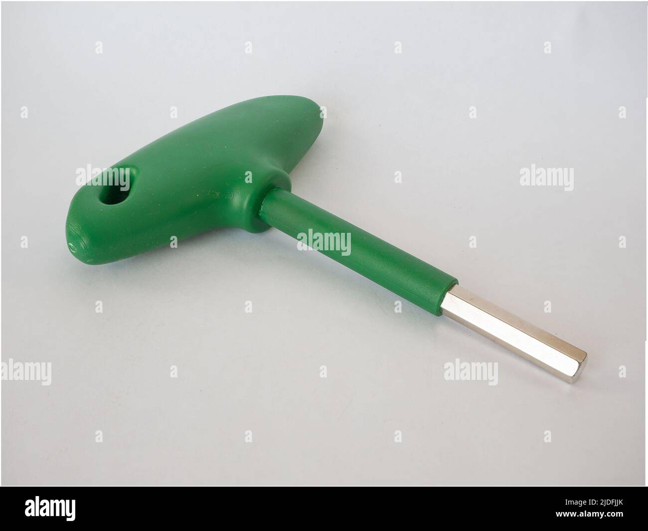 Hex key (also, Allen key and Allen wrench) with green hard plastic ...